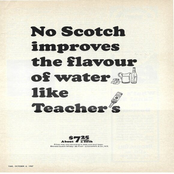 Teacher's Scotch | Art | 967 Teachers Scotch Improves Water Flavor ...